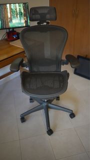 Herman Miller Aeron Office Chair - Black, Furniture & Home Living ...