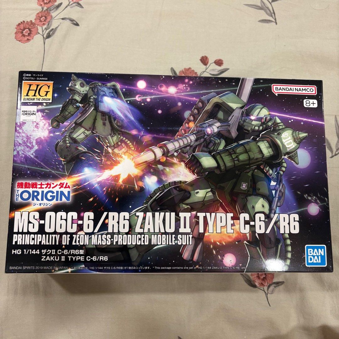 HGUC HG Gundam Origin MS-06C-6/R6 Zaku II Type C-6 / R6 C6 R-6, Hobbies ...