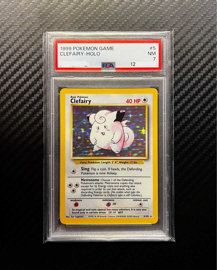 [Holo] 1999 Clefairy #5 Base Set WotC Vintage Rare Pokemon TCG PSA Slab ...