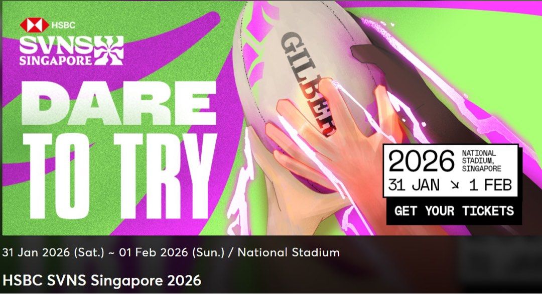 HSBC RUGBY 7s Singapore 2026 - Cat 2 - 411 Tickets, Tickets & Vouchers ...