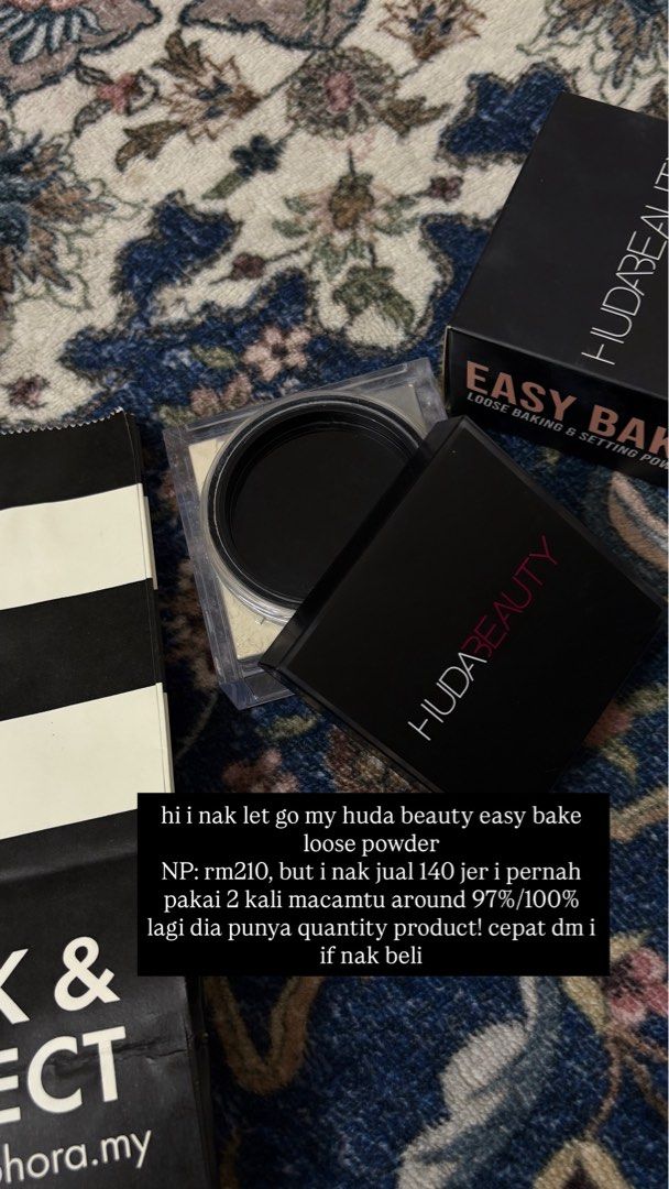 Huda Beauty Easy Bake Loose Baking & Setting Powder, Beauty & Personal ...