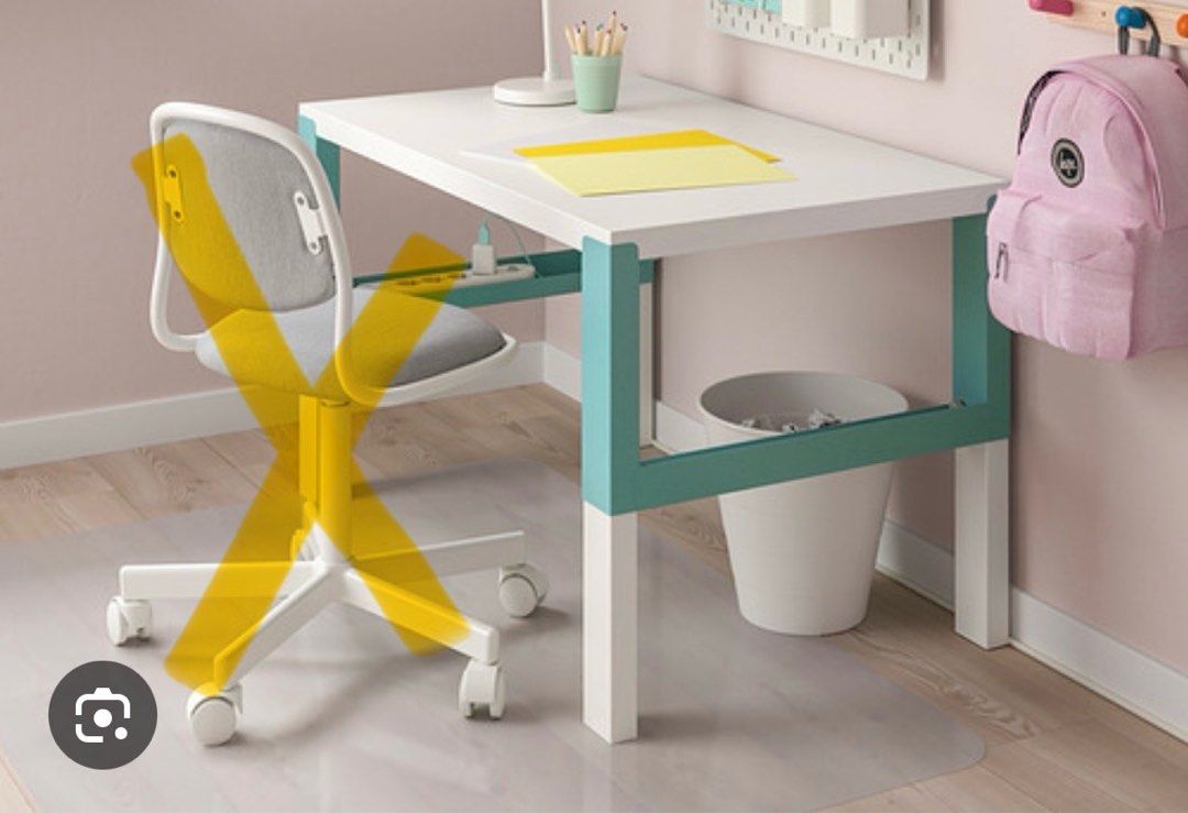 IKEA Desk with Hutch - White and Teal, Furniture & Home Living ...