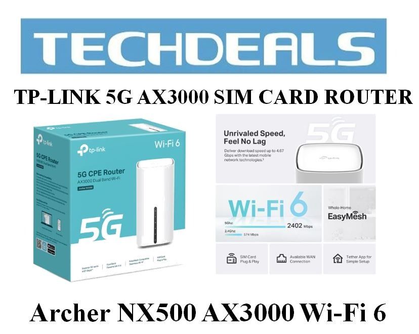 IN STOCK | TP-LINK 5G SIM CARD ROUTER AX3000 DUAL BAND WI-FI, Computers ...