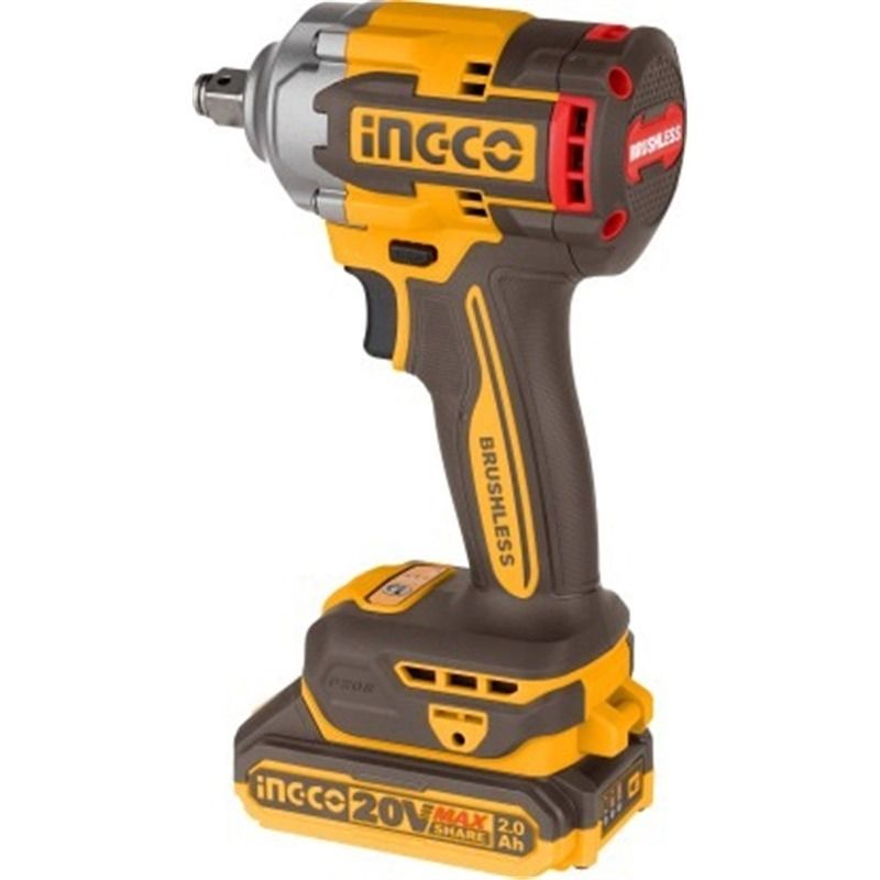 INGCO 20V 400NM LI-ION IMPACT WRENCH | 1/2" | BRUSHLESS MOTOR ...