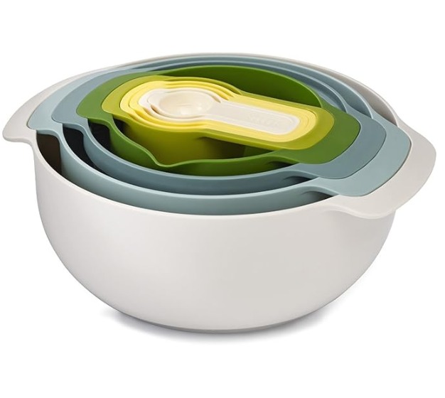 JE-Joseph Joseph 40085 Nest 9 Compact Nesting Mixing Bowl Set Measuring ...