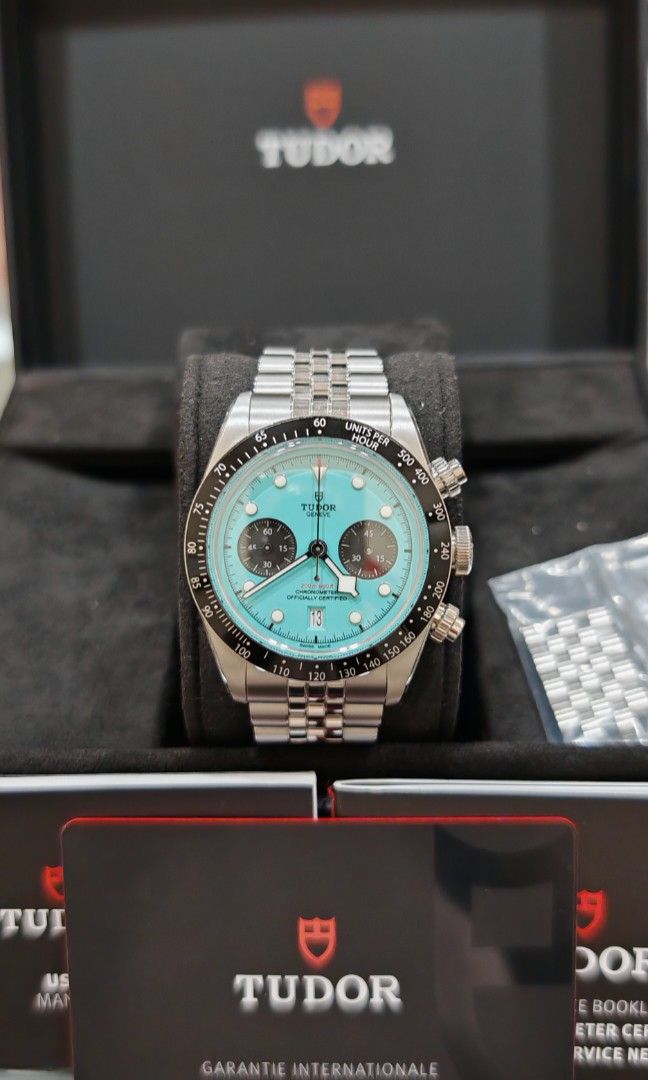 Johan TUDOR 2025 Black Bay Chronograph Flamingo Blue Jubilee David ...
