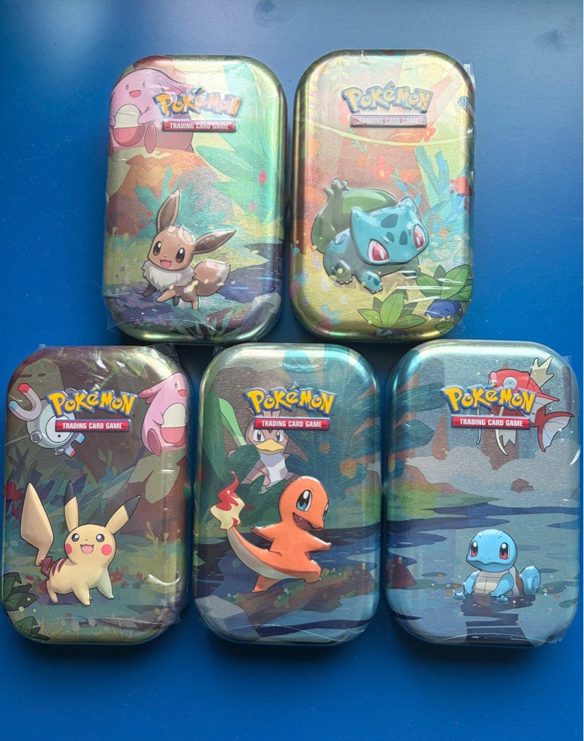 Kanto Friends Mini Tins SWSH SV Packs Pokemon Pikachu Bulbasaur ...