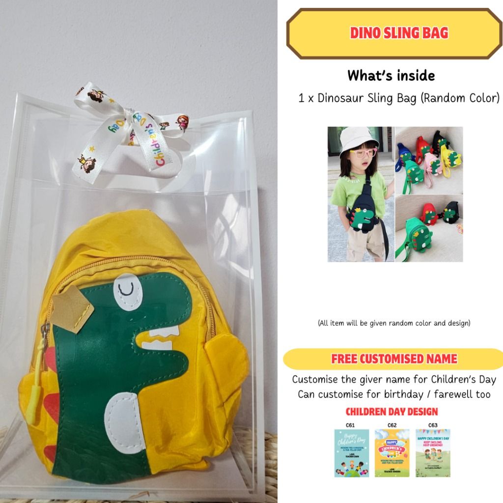 Kids Sling Bag Gift Set | Spiderman / Dinosaur / Melody / Kuromi ...