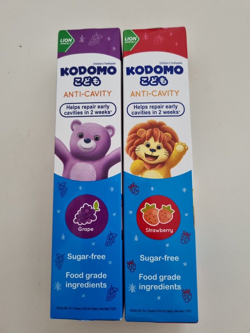 Kodomo Anti-Cavity Children's Toothpaste - Strawberry & Grape, Babies ...