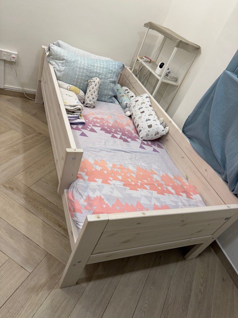 Kuhl Home Essential Kids Single Bed - Wooden bed frame with mattress ...