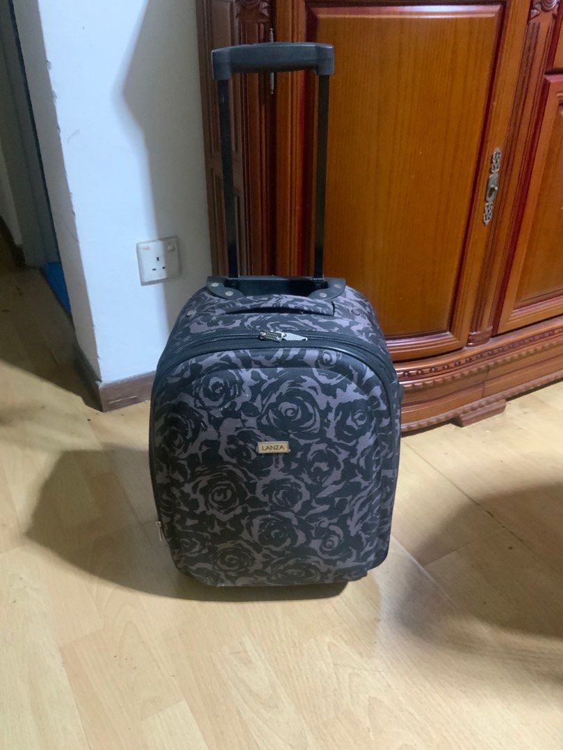 LANZA Rolling Suitcase - Floral Design, Hobbies & Toys, Travel, Luggage ...