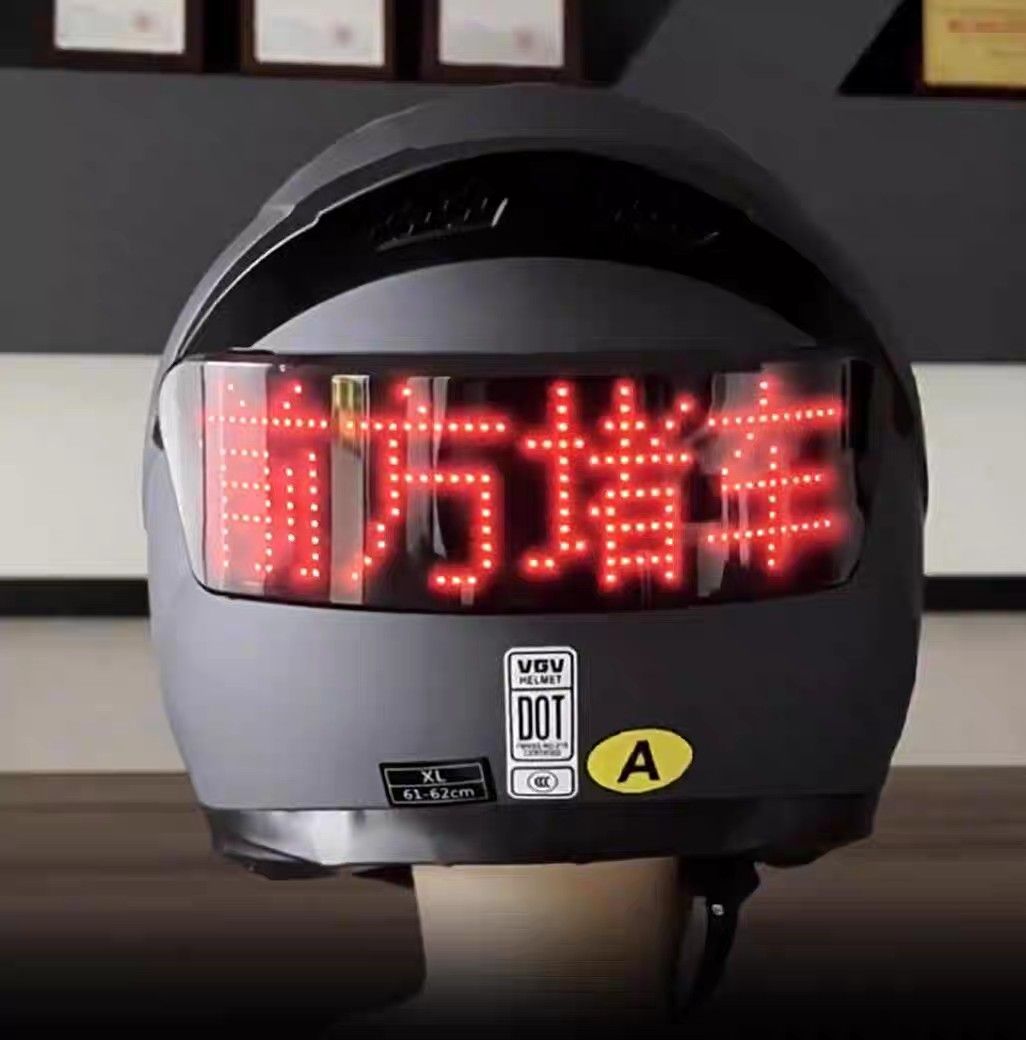 LED Helmet Display - Customizable Messaging, Sports Equipment, Bicycles ...
