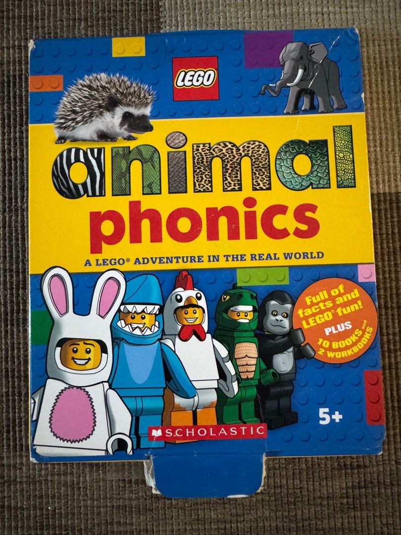LEGO Animal Phonics Pack 1 - 10 Books + 2 Workbooks, Hobbies & Toys ...