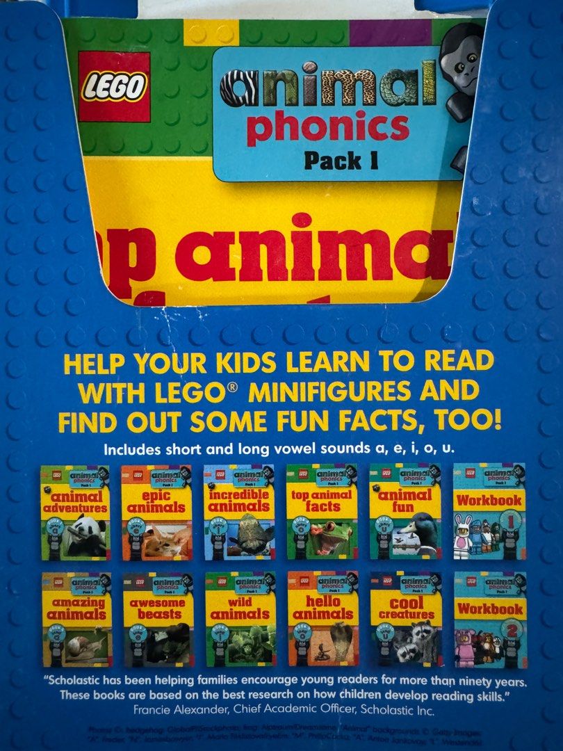 LEGO Animal Phonics Pack 1 - 10 Books + 2 Workbooks, Hobbies & Toys ...