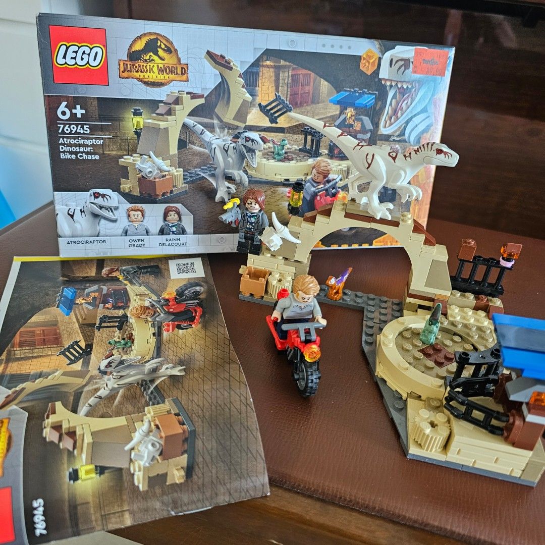 LEGO Atrociraptor Dinosaur Bike Chase, Hobbies & Toys, Toys & Games on Carousell