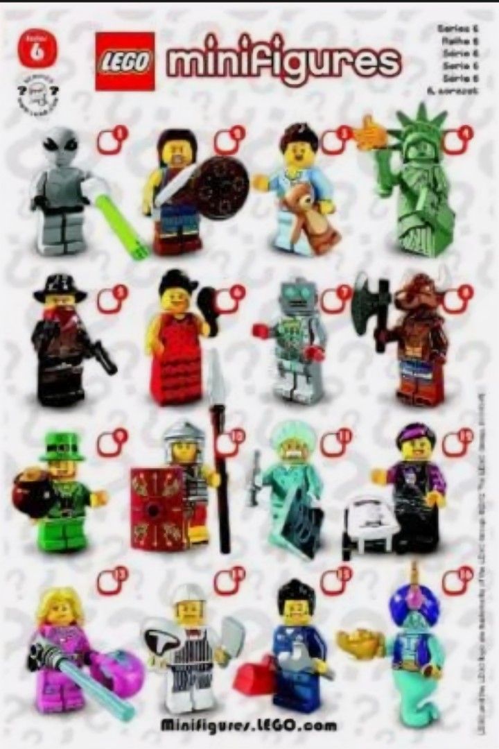 LEGO 8827 Minifigures Series 6 - Complete Set, Hobbies & Toys, Toys ...