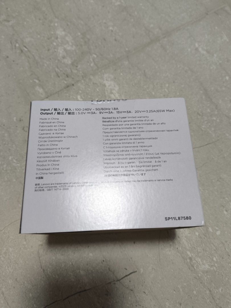 Lenovo 65W USB-C Wall Adapter (UK Pin), Computers & Tech, Parts ...