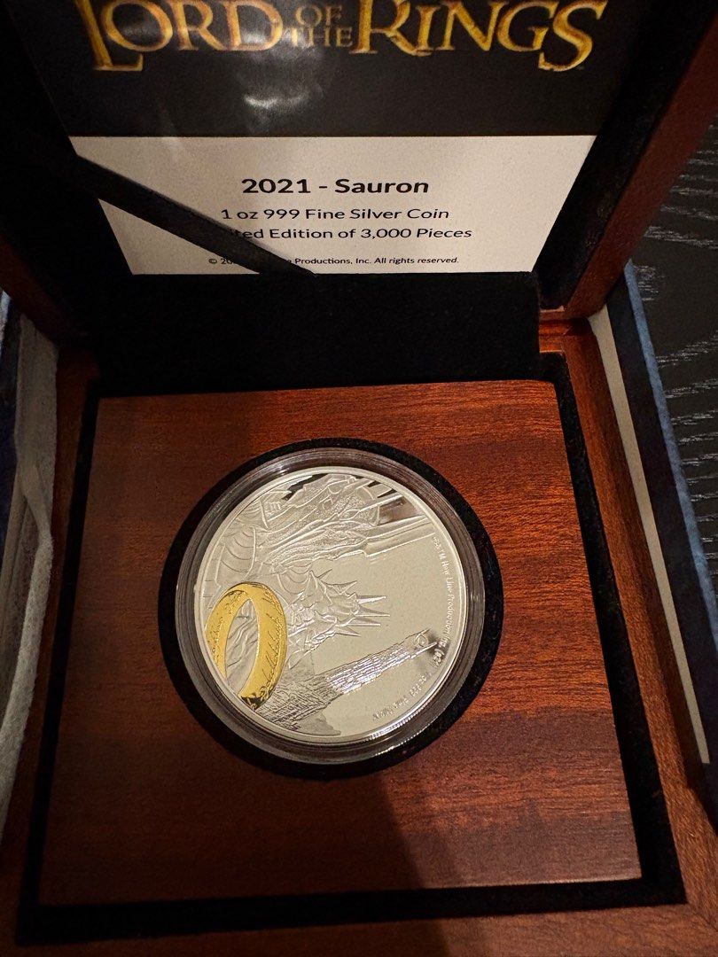 Lord of the Rings Sauron 1 oz Silver Coin, Hobbies & Toys, Memorabilia ...