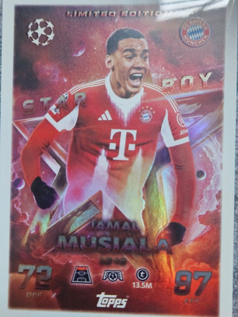 Lot Bayern Munich topps match attax card. Infinity jamal musiala, harry ...