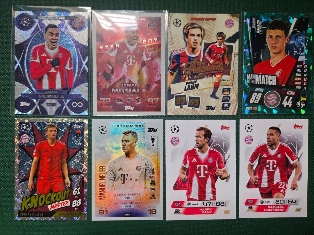 Lot Bayern Munich topps match attax card. Infinity jamal musiala, harry ...