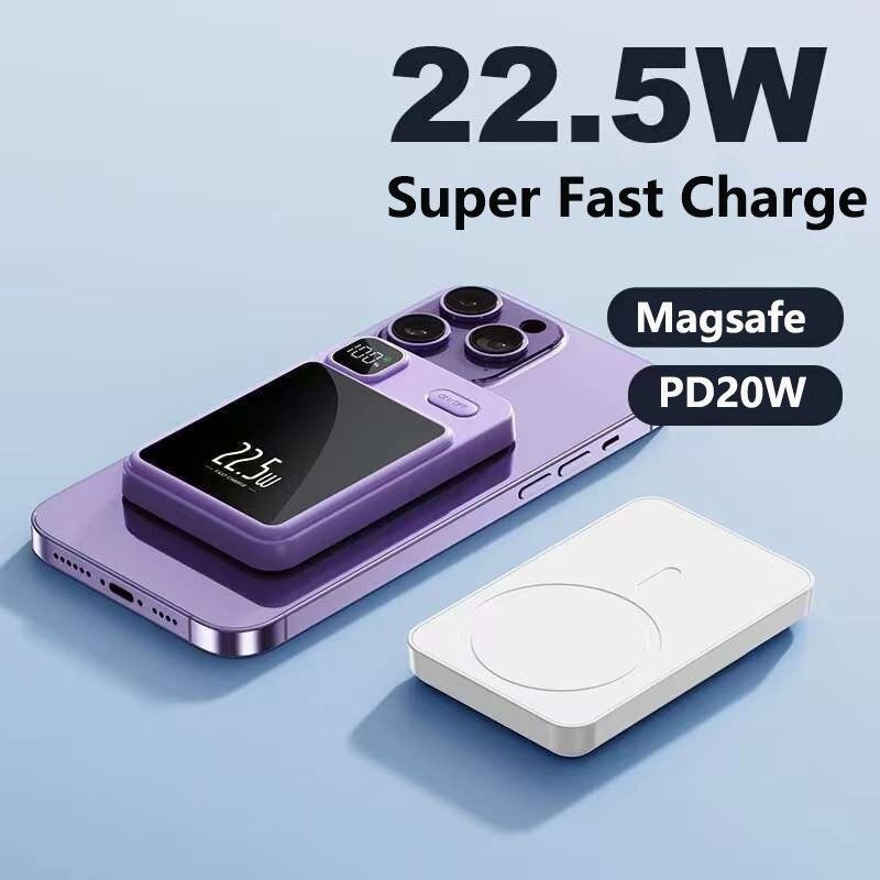 Magnetic power bank 30000mAh Wireless powerbank fast charging With Type ...