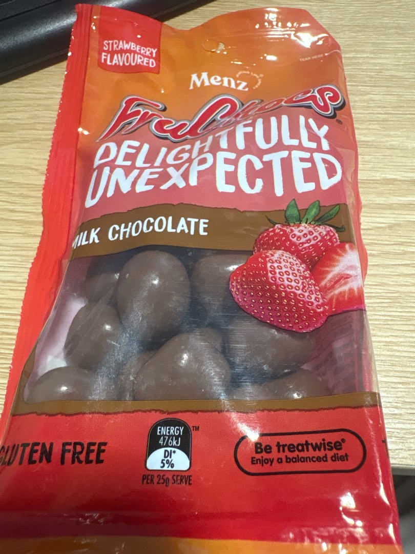 Menz FruChocs Strawberry Milk Chocolate, Food & Drinks, Other Food ...