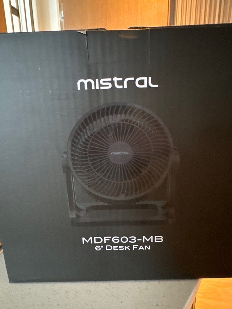Mistral MDF603-MB 6" Desk Fan, Furniture & Home Living, Lighting & Fans ...