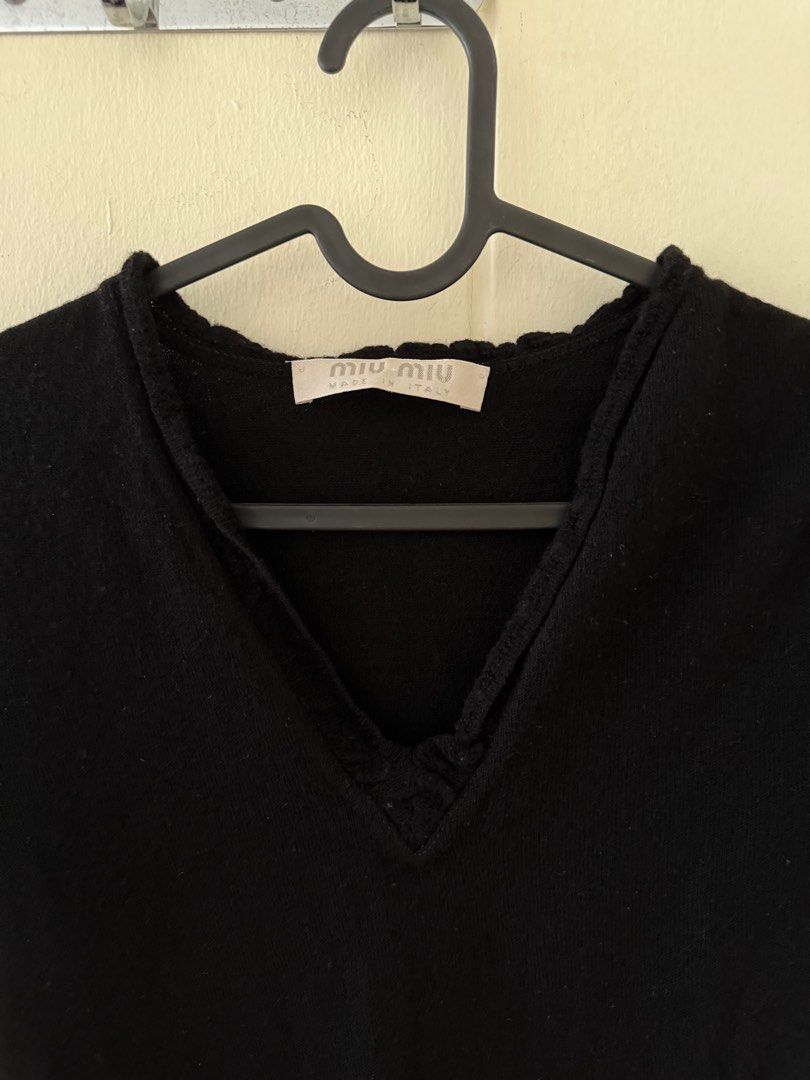 Miu Miu Wool Top, Women's Fashion, Tops, Blouses on Carousell