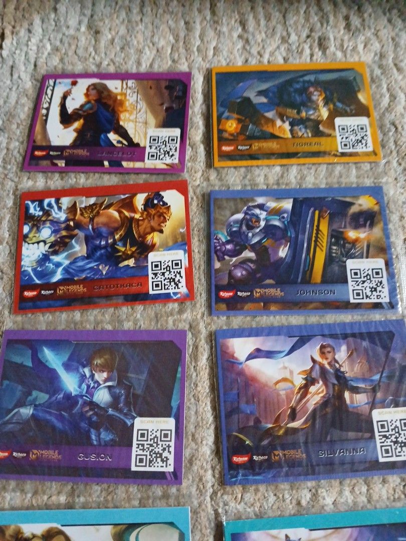 Mobile Legends cards freebies from richeese richoco series 1, Hobbies ...