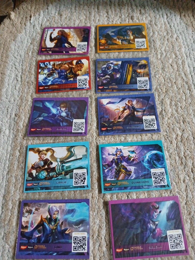 Mobile Legends cards freebies from richeese richoco series 1, Hobbies ...