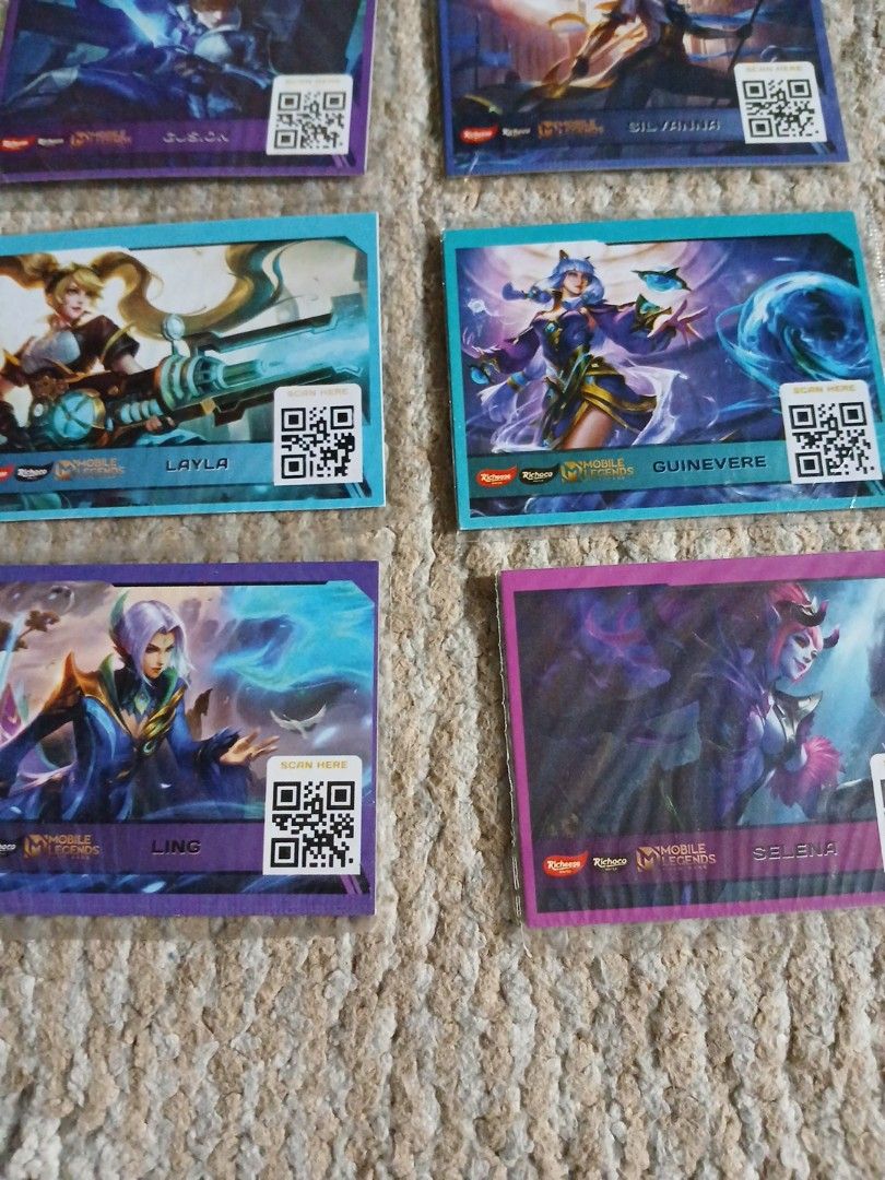Mobile Legends cards freebies from richeese richoco series 1, Hobbies ...