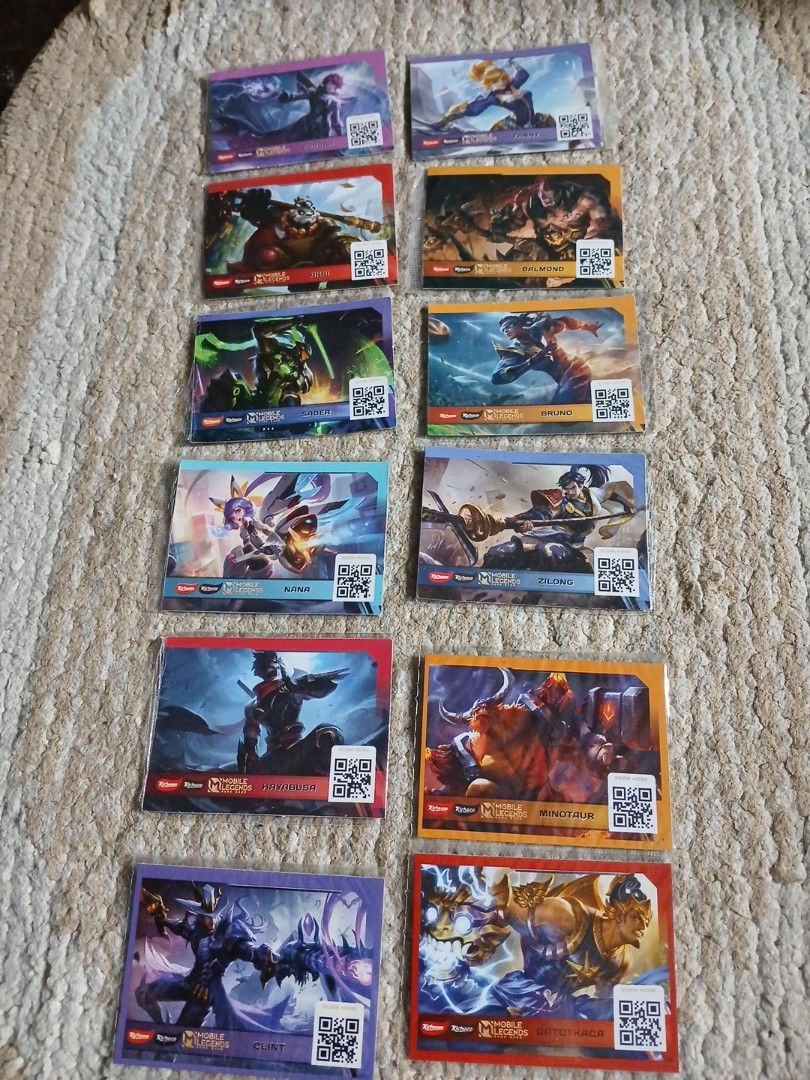 Mobile Legends cards freebies from richeese richoco series 2, Hobbies ...