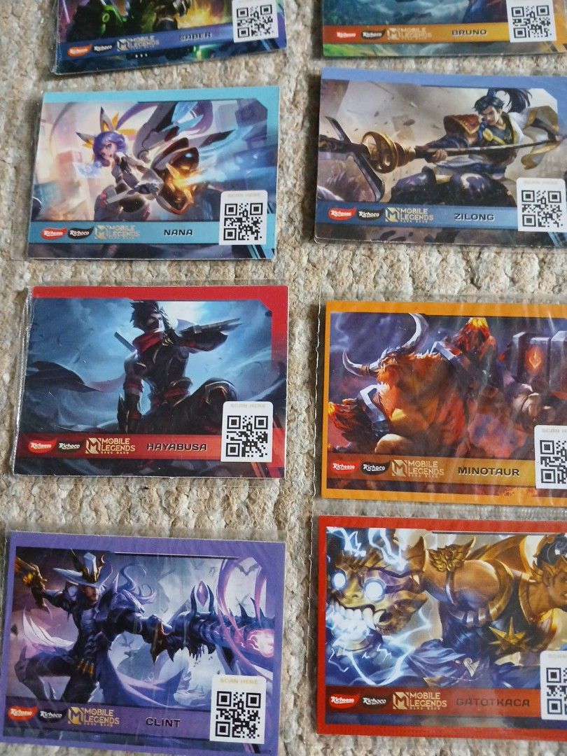 Mobile Legends cards freebies from richeese richoco series 2, Hobbies ...