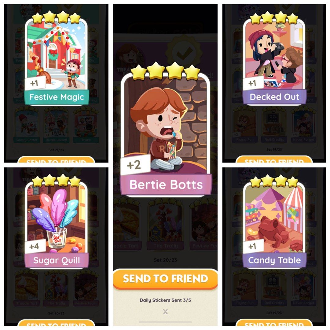 Monopoly Go Harry Potter 4 star Stickers, Hobbies & Toys, Memorabilia ...