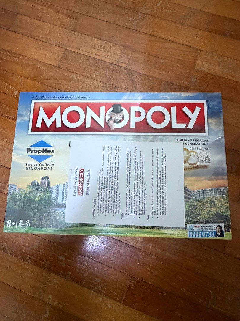 Monopoly PropNex Edition Board Game, Hobbies & Toys, Toys & Games on ...