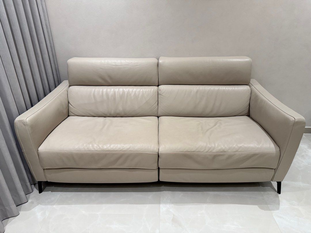 Natuzzi Editions Greg C200 Leather Recliner Sofa, Furniture & Home ...