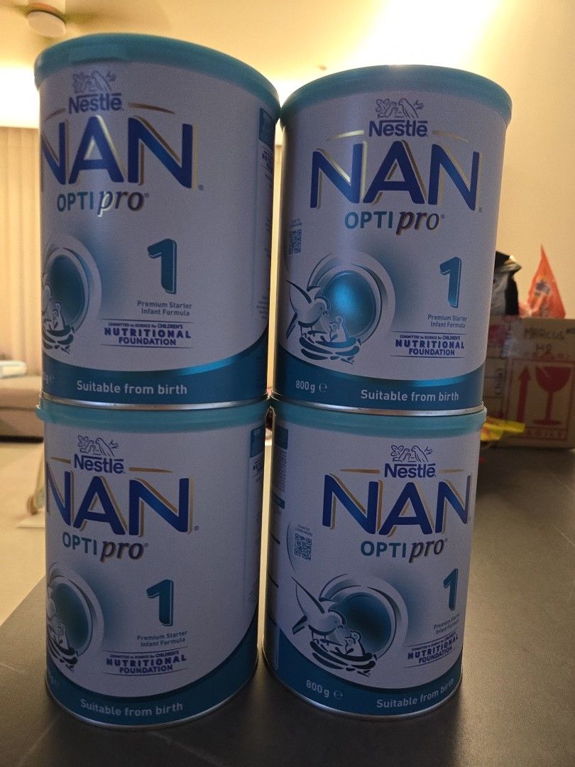 Nestle NAN Optipro 1 Infant Formula (4 Cans), Babies & Kids, Nursing ...
