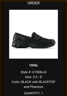 New Balance 1906L Black, Women's Fashion, Footwear, Sneakers on Carousell