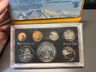 1983 New Zealand Coinage One Dollar Silver Proof Coin Queen Elizabeth ...