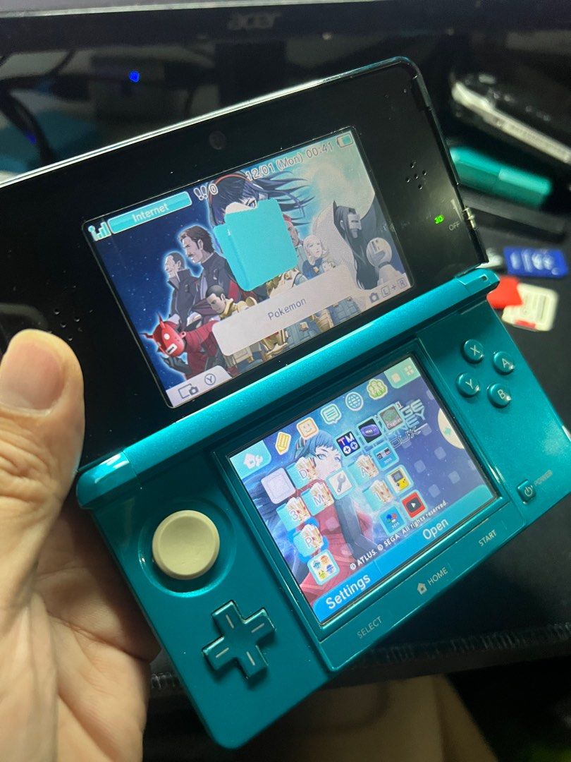 Nintendo 3ds aqua blue 64gb jailbreak, Video Gaming, Video Game ...
