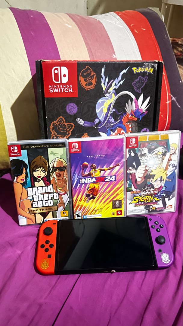 Nintendo Switch OLED - Scarlet & Violet Edition, Video Gaming, Video ...