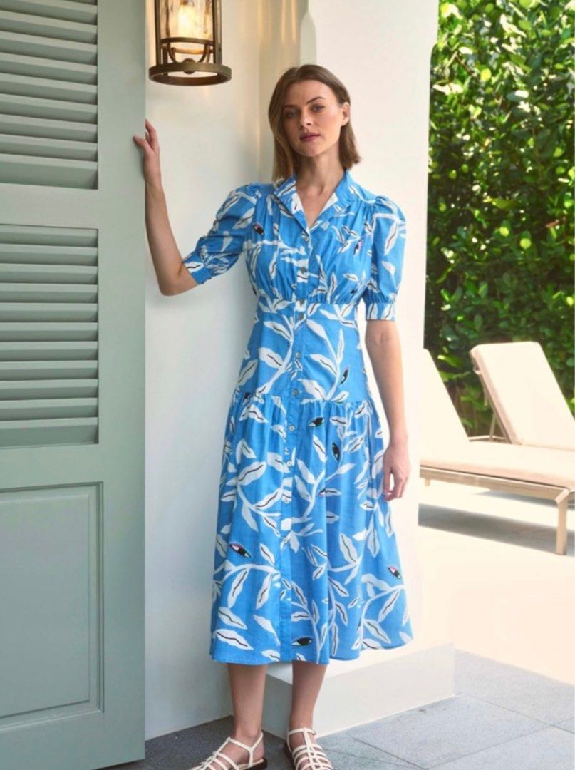 OM by Ong Shunmugam Blue Shirtdress, Women's Fashion, Dresses & Sets ...