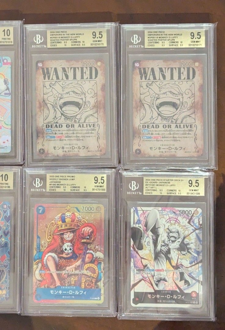 One Piece Card Game - Graded Cards - Luffy, Hobbies & Toys, Toys ...