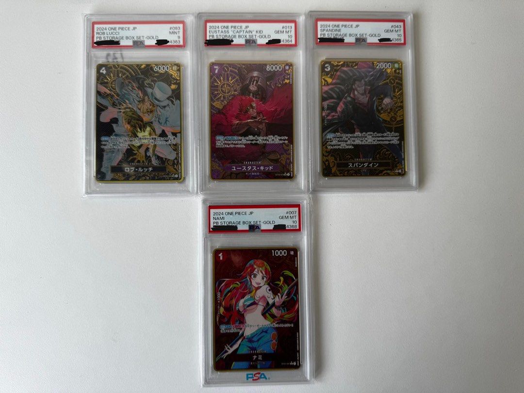 OPTCG One Piece Card Game - Gold Parallel PSA Graded Cards, Hobbies ...
