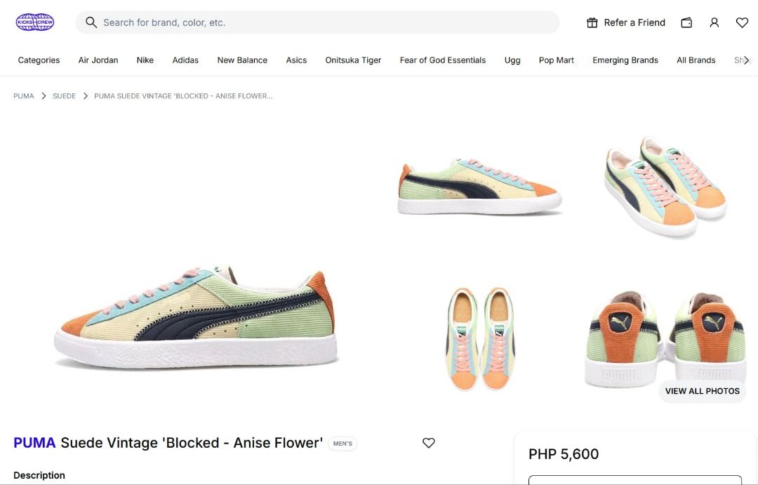 Original Puma Suede Vintage 'Blocked' - Anise Flower [ Japan Bought w ...