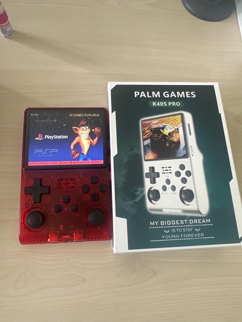 Palm Games R40S Pro Handheld Console - Red, Video Gaming, Video Game ...