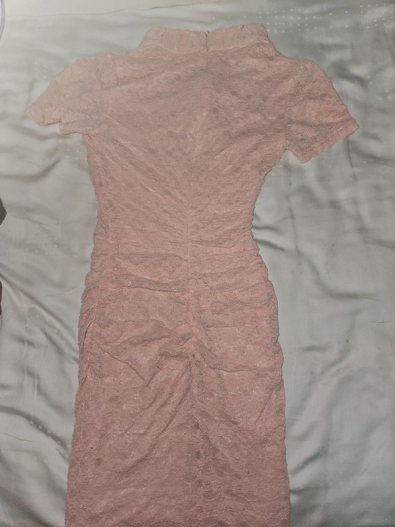 pink lace short cheongsam 🎀, Women's Fashion, Dresses & Sets, Dresses ...