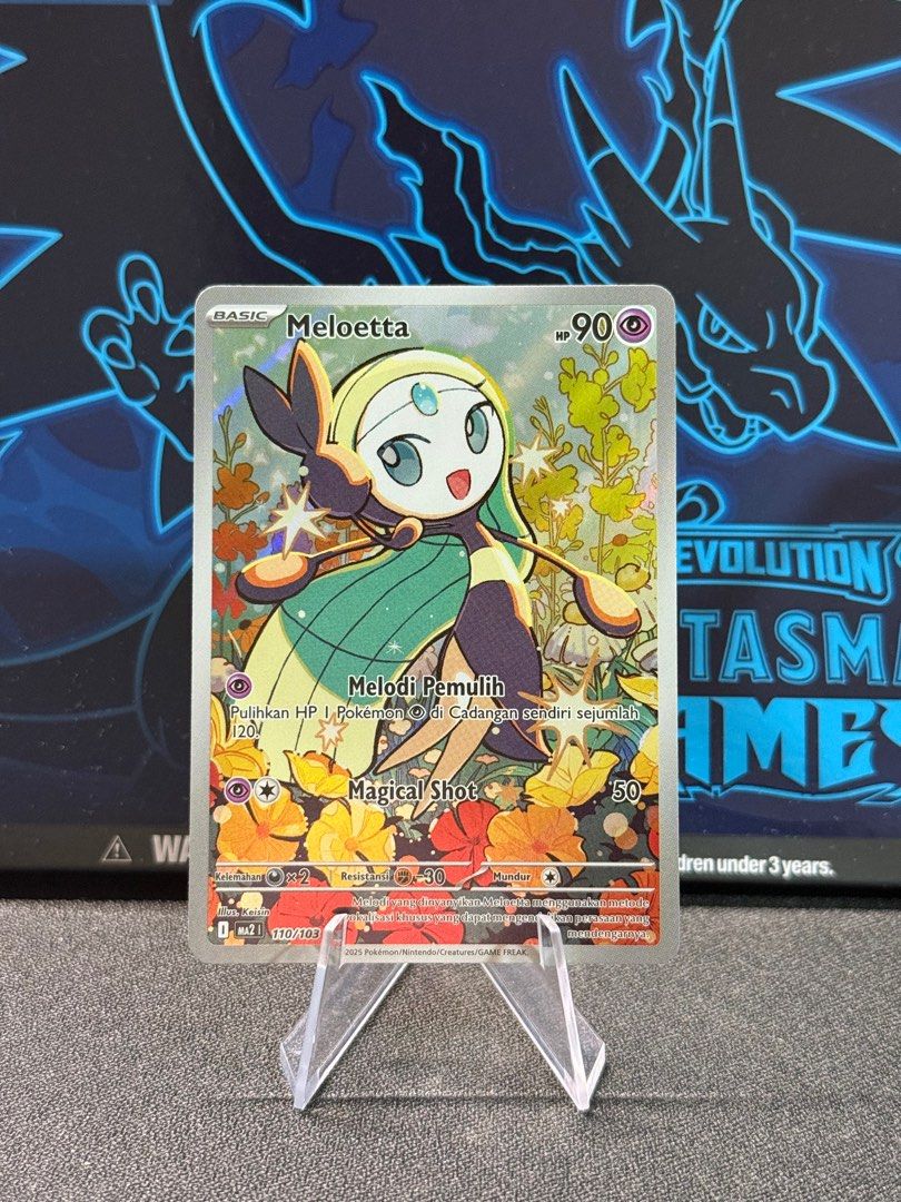 Pokemon Indo card - Meloetta AR, Hobbies & Toys, Toys & Games on Carousell