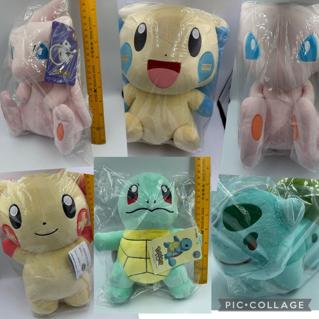 Pokemon plushie Plush soft Toy Mew Plusle Minun Squirtle Bulbasaur ...