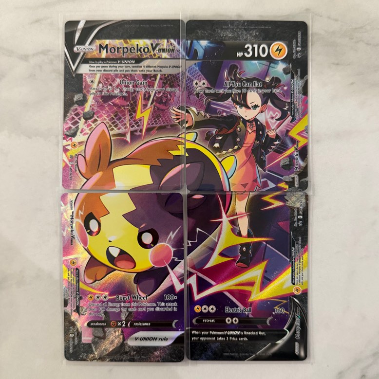 Pokemon TCG Morpeko V-UNION Card, Hobbies & Toys, Toys & Games on Carousell
